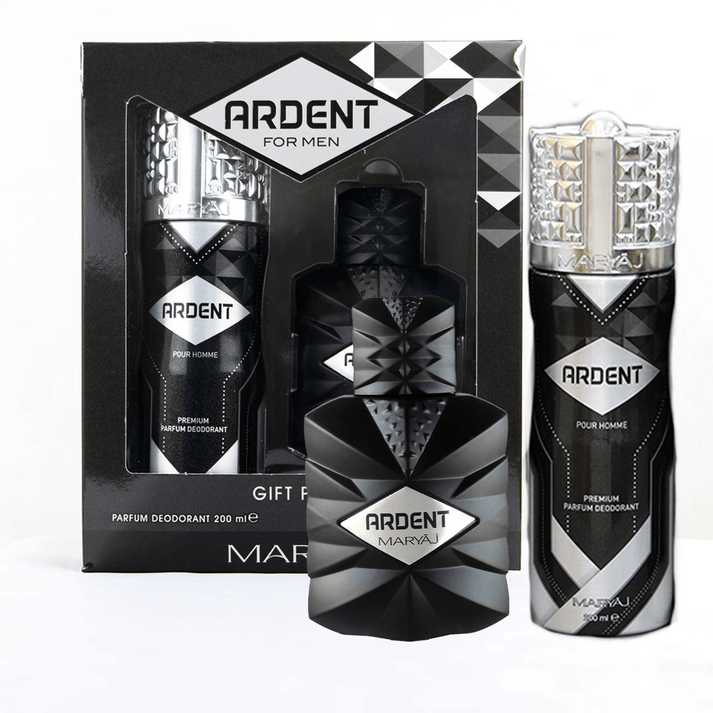 Ardent Perfume Gift Set for Men (Eau de Parfum Spray 100ml + Body Spra ...